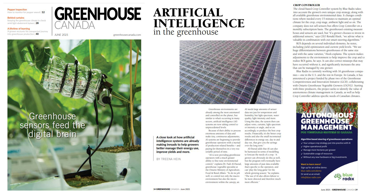 Greenhouse Canada Magazine | Artificial intelligence in the greenhouse ...